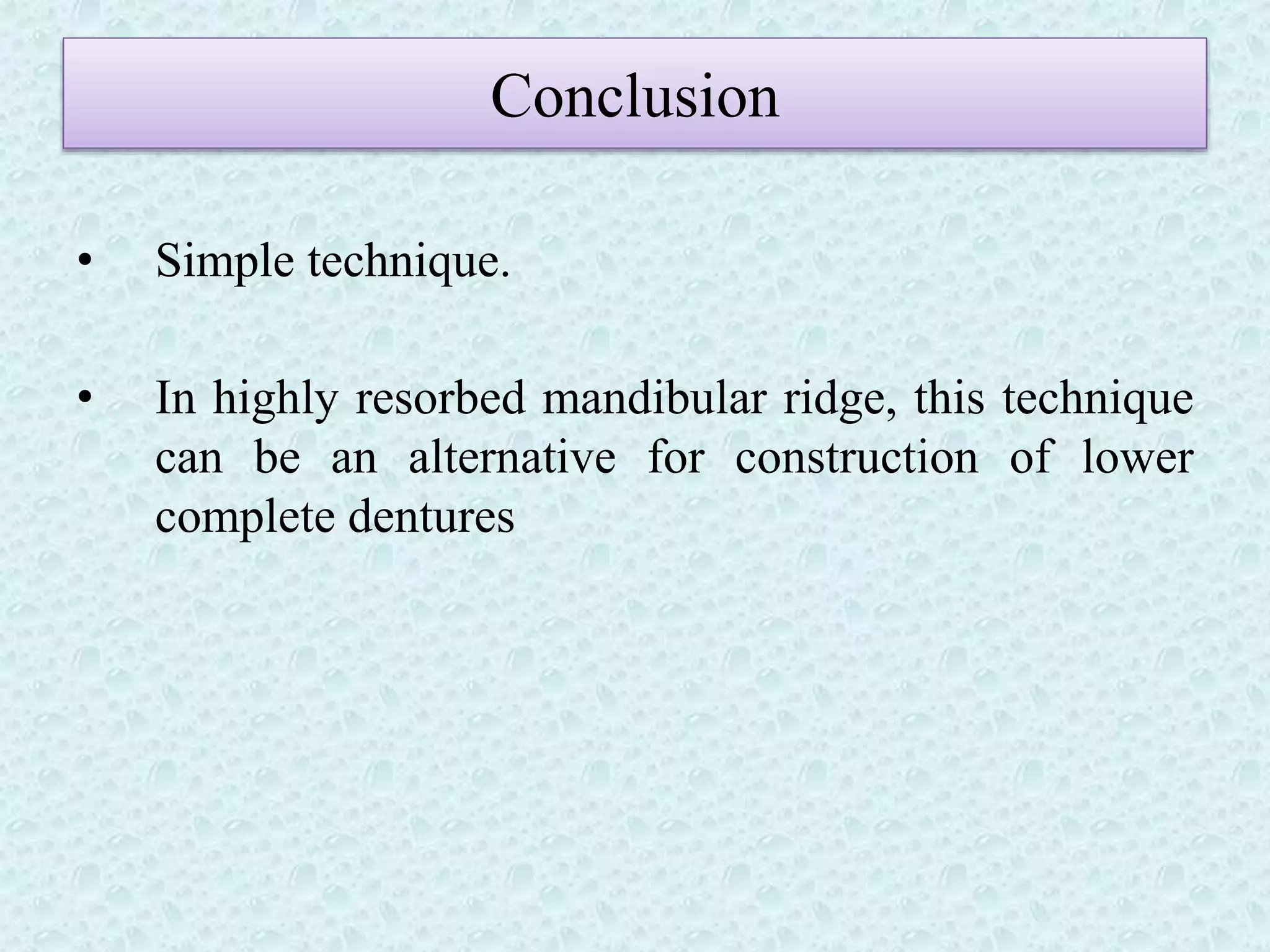 Rehabilitation of a patient with severely resorbed mandibularfinal | PPTX