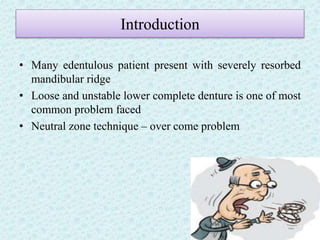 Rehabilitation of a patient with severely resorbed mandibularfinal | PPT