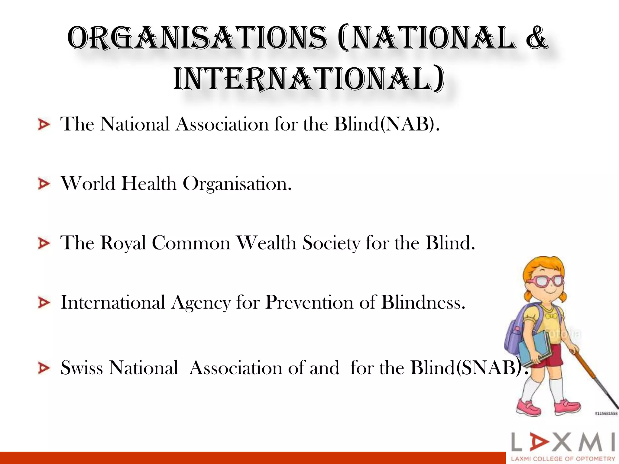 Rehabilitation of blindness | PPTX