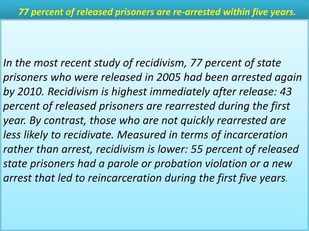 Rehabilitation of criminals | PPTX | Crime & Harmful Acts to ...