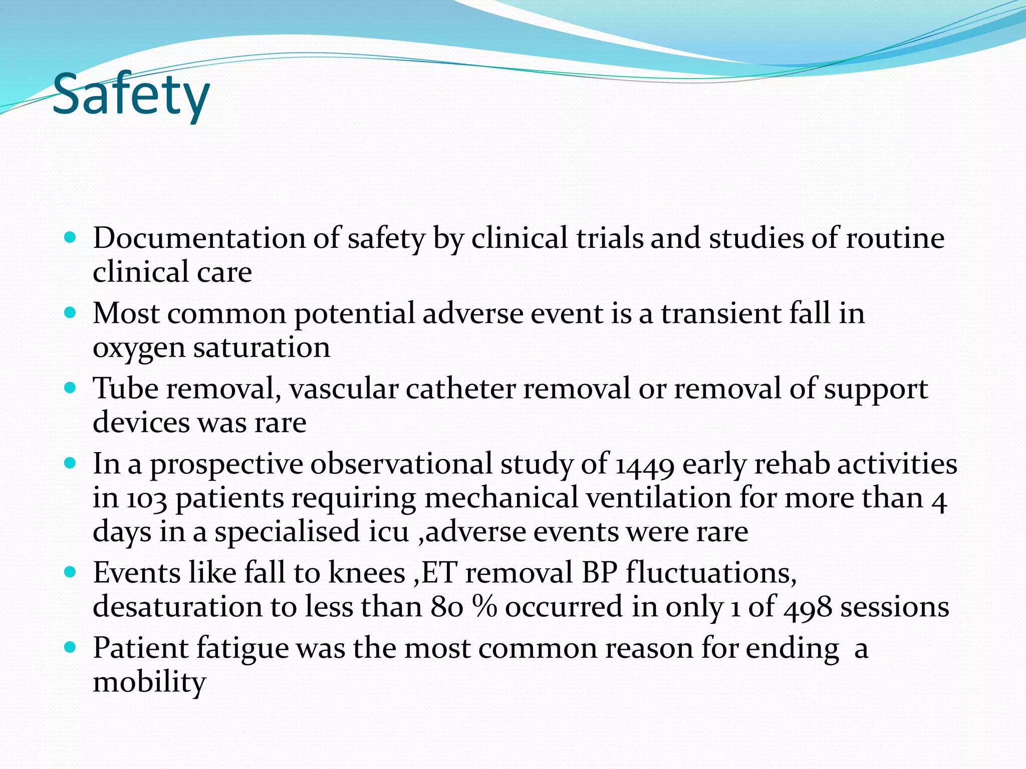 Rehabilitation of icu patients | PPTX