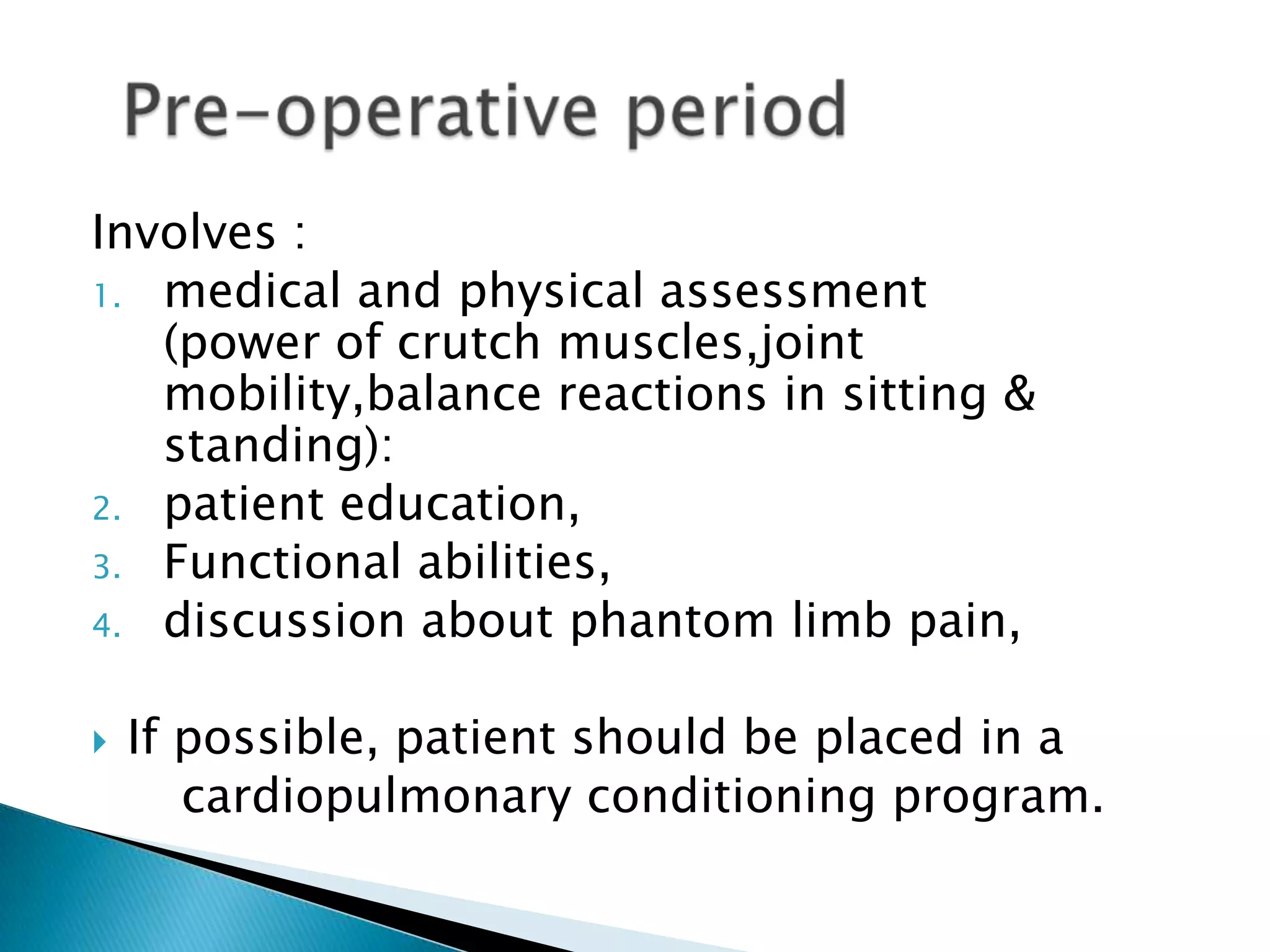 Rehabilitation of lower limb amputee | PPTX