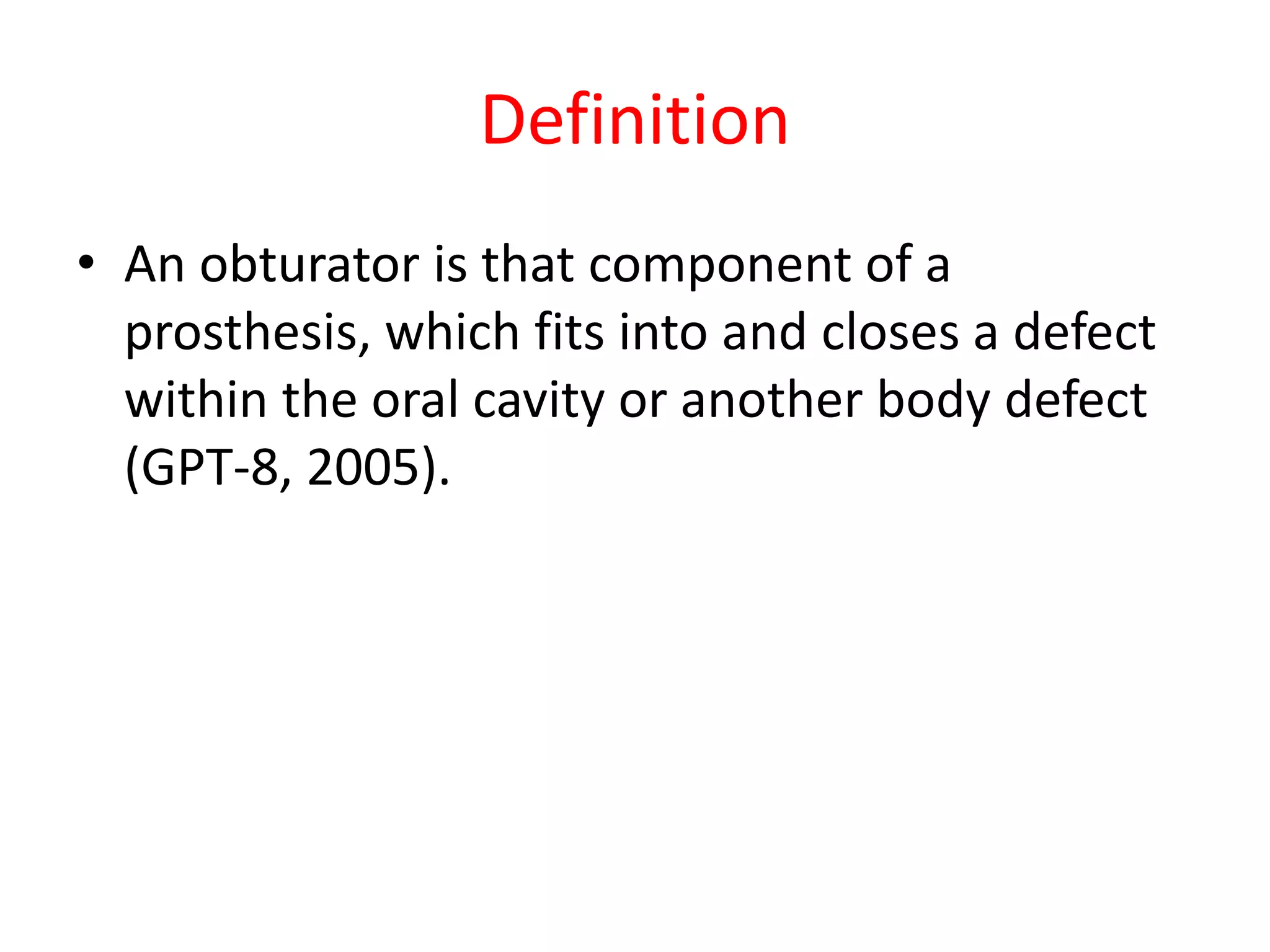 Rehabilitation of Patients with Maxillary Surgical Defects | PPTX