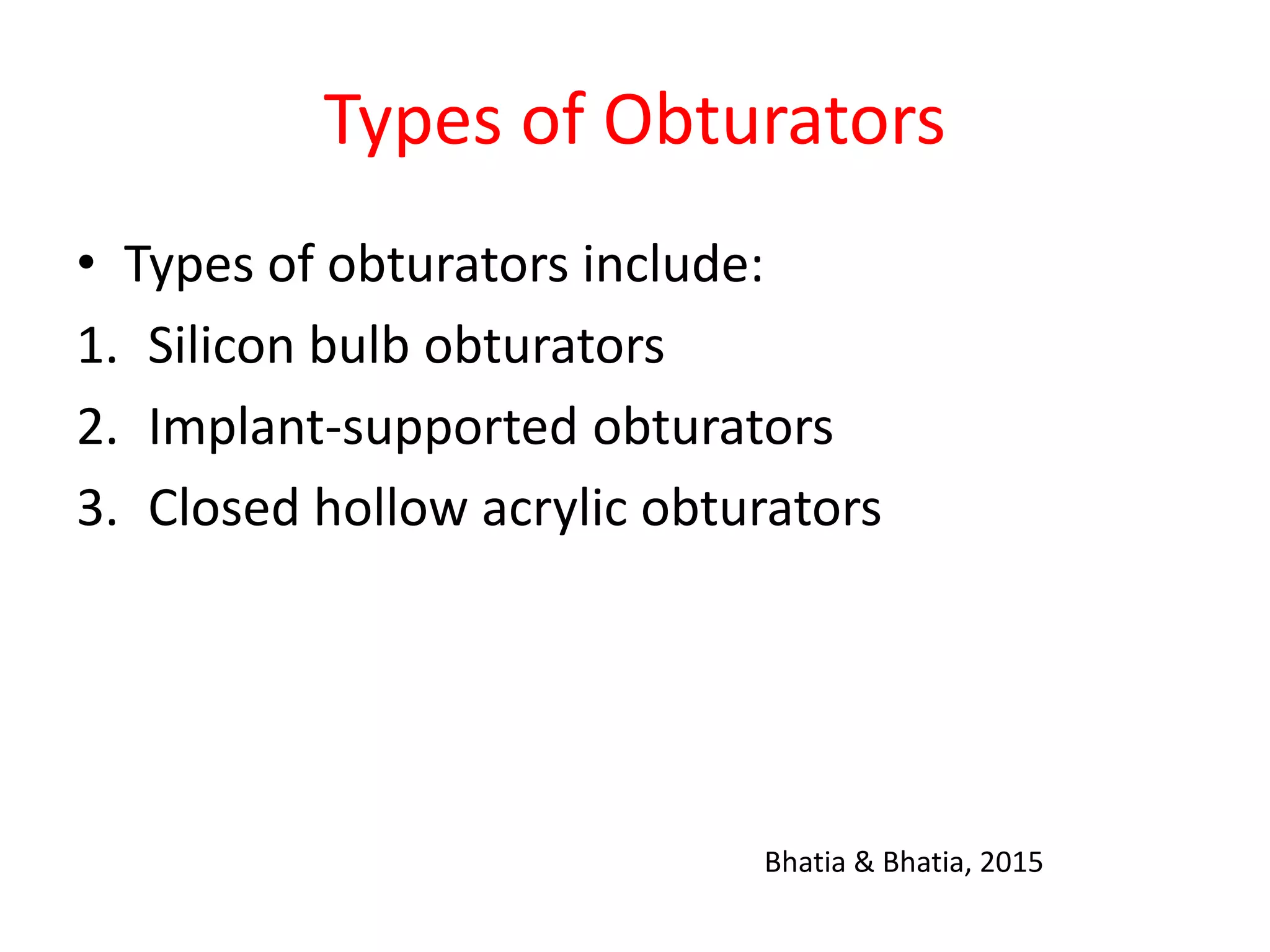 Rehabilitation of Patients with Maxillary Surgical Defects | PPTX