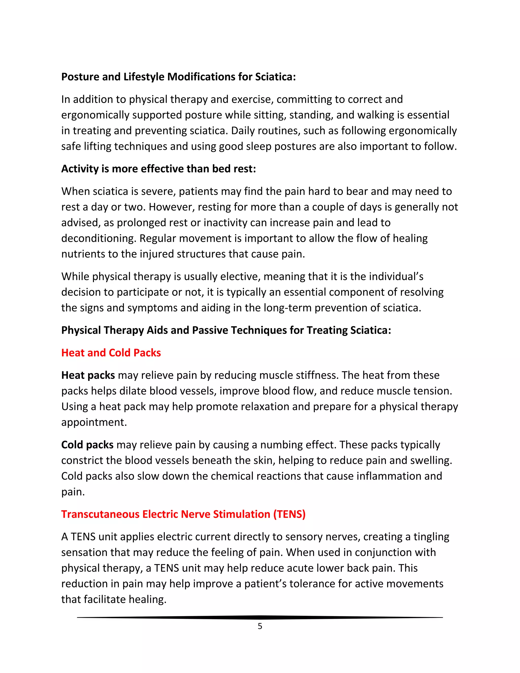 Rehabilitation of sciatica | PDF