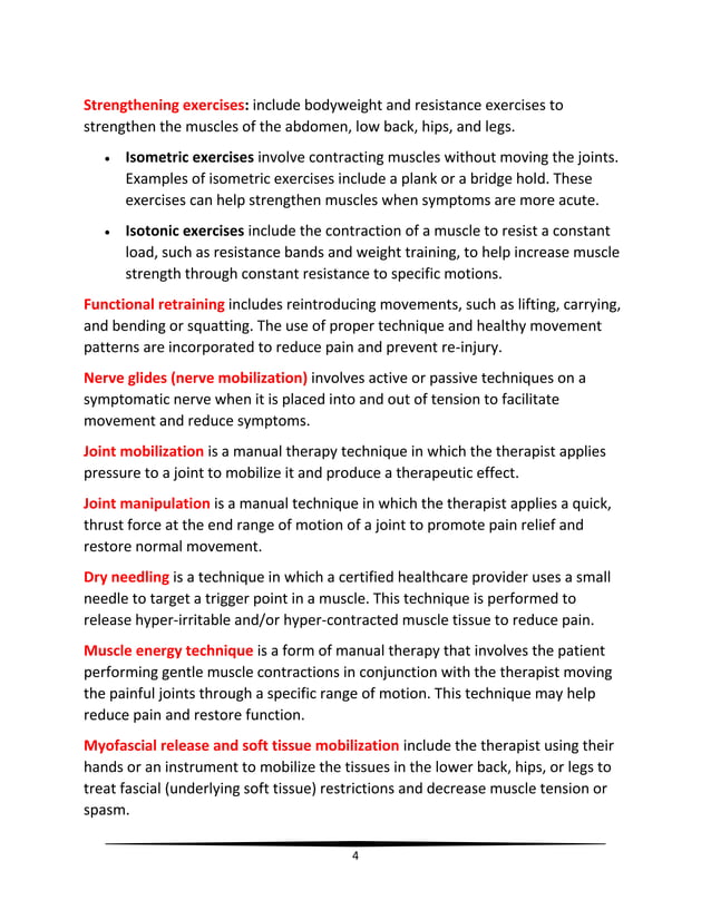 Rehabilitation of sciatica | PDF
