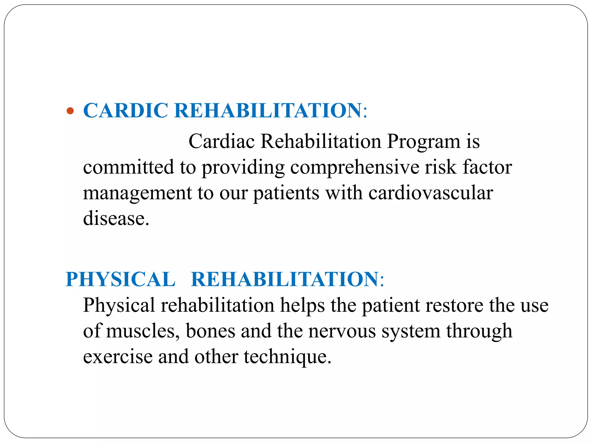 Rehabilitation ppt final | PPTX