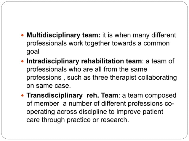 Rehabilitation ppt final | PPTX