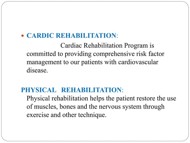 Rehabilitation ppt final | PPTX