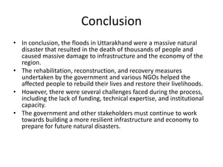 Rehabilitation reconstruction and recovery of flood affcted people in ...