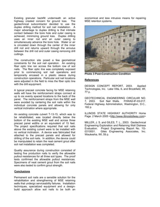 Rehab of an existing mse(1) | PDF