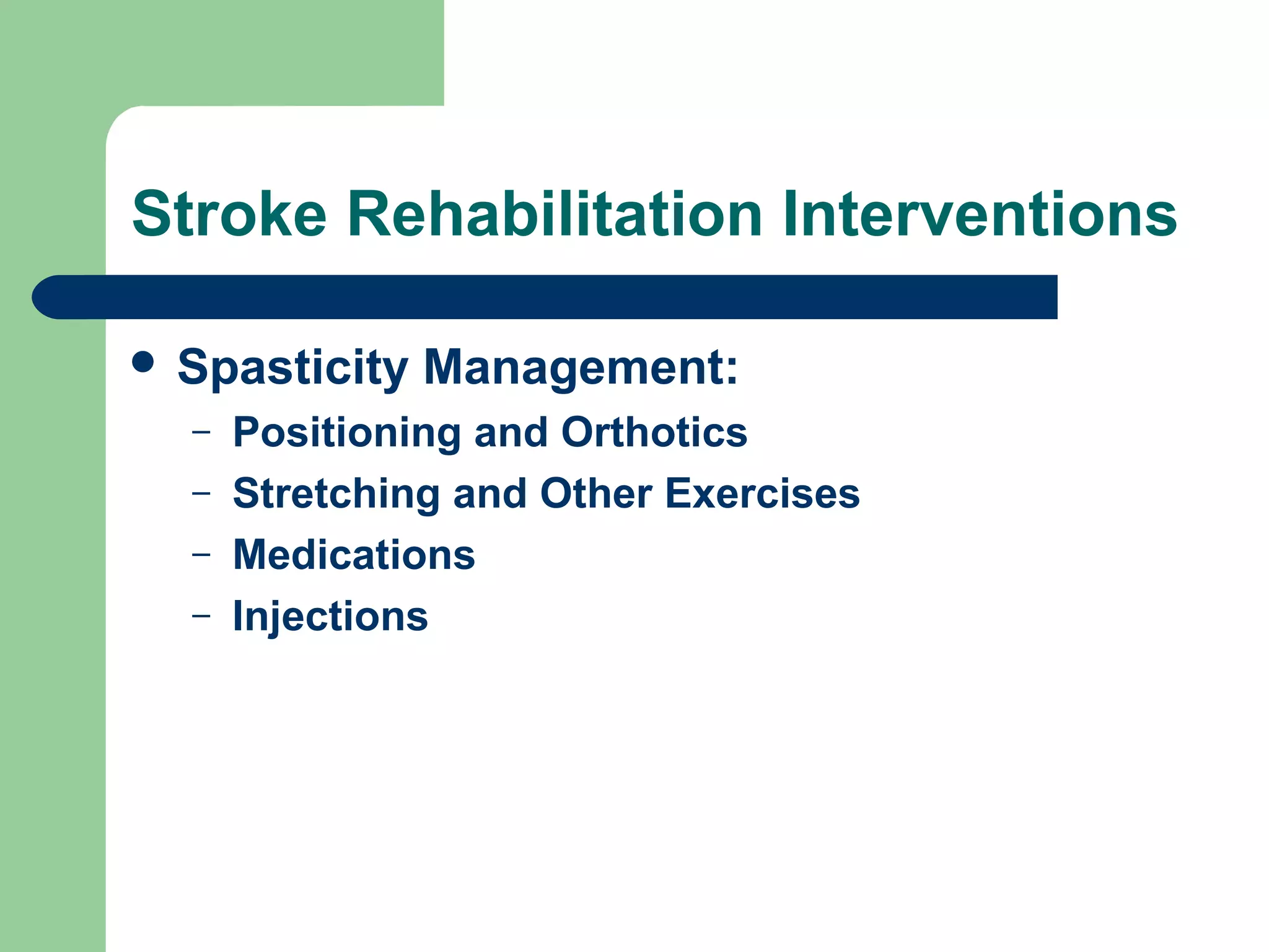 Post stroke rehabilitation | PPT