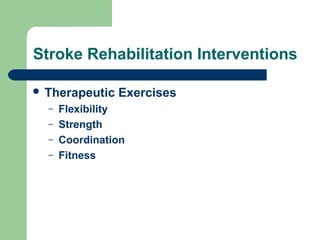 Post stroke rehabilitation | PPT