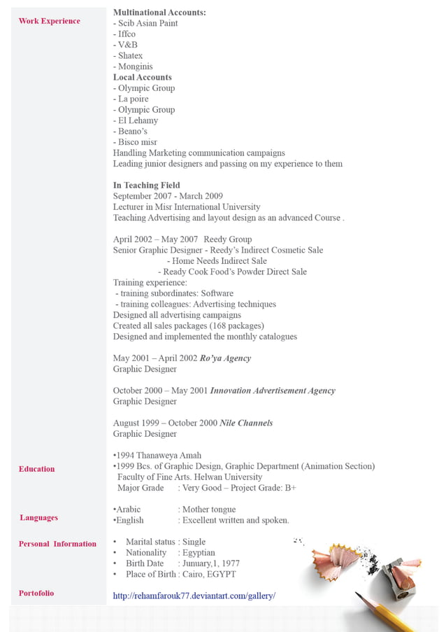 Reham Farouk Cv | PDF