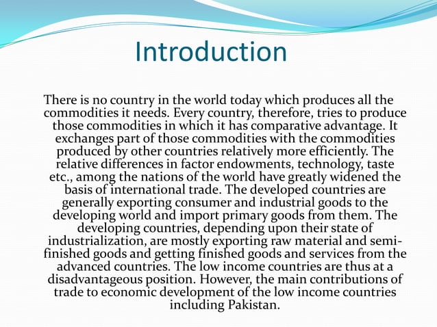 Import and Export of Pakistan | PPTX | Commodities | Economy