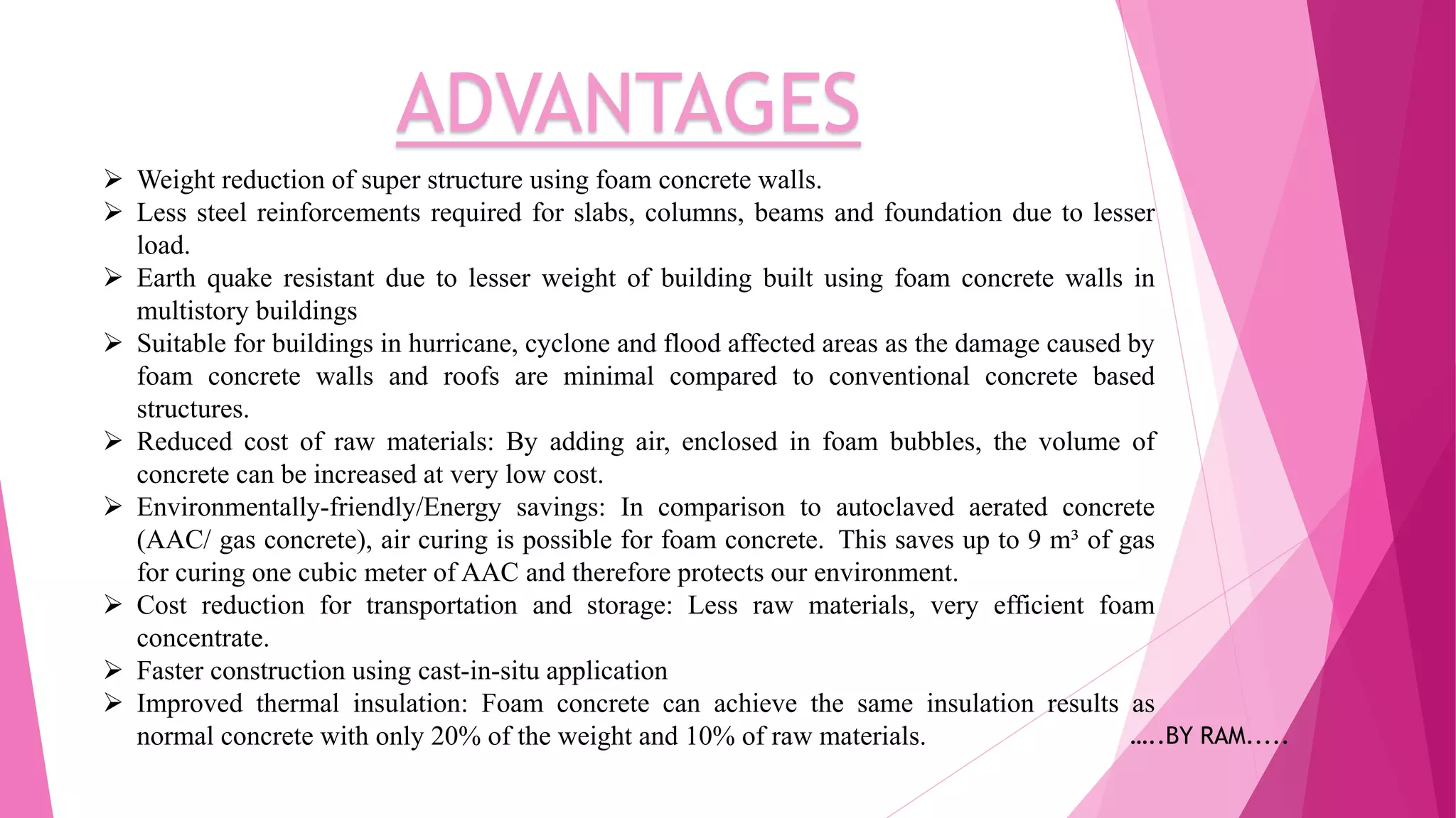 Foam Concrete/Light Weight Concrete. | PPTX