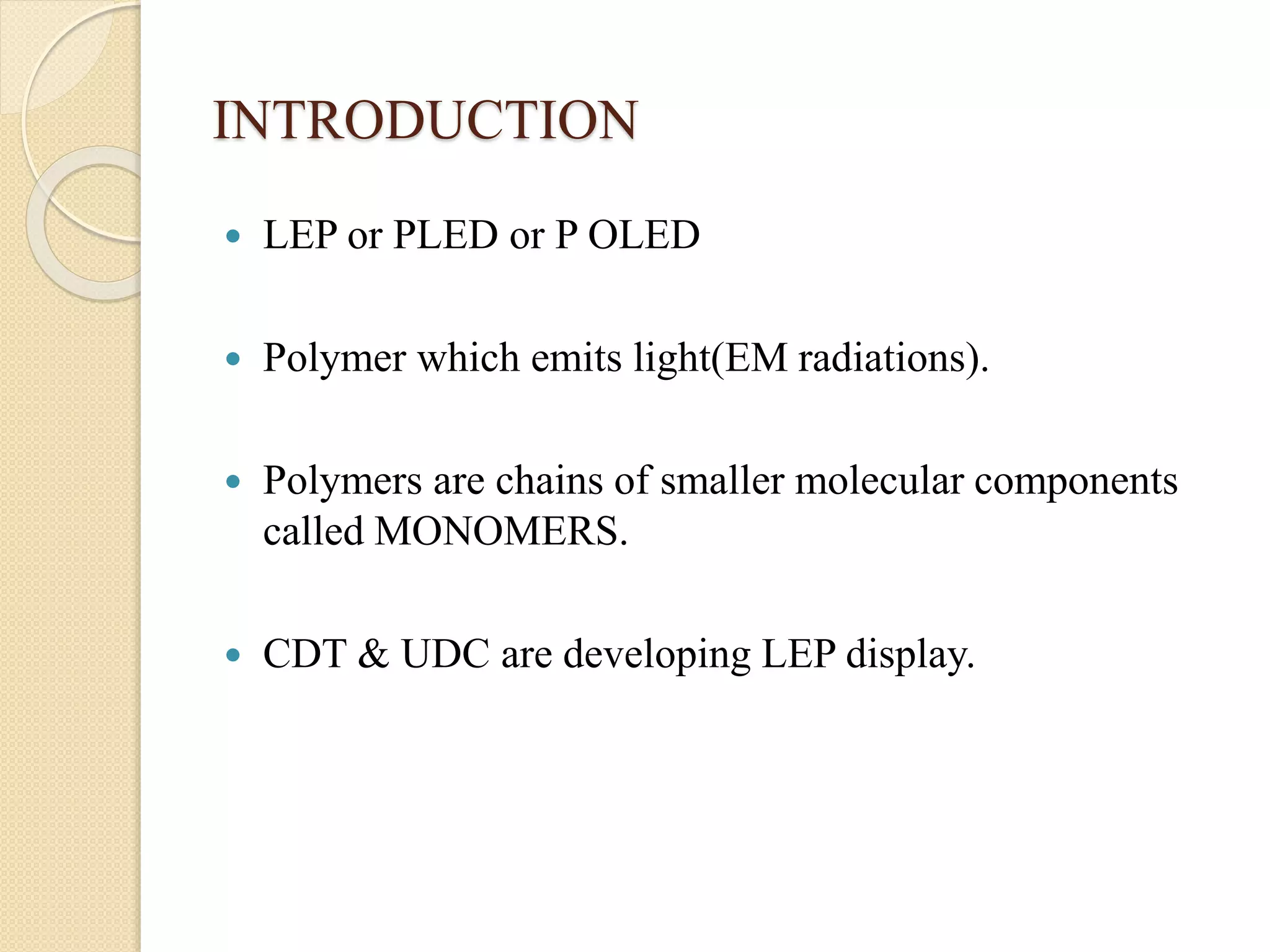 light emmiting polymer | PPTX