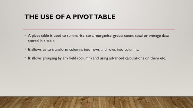 Rehan PPT.pptx power point presentation on pivot table functions in ms ...