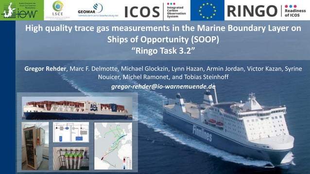 Rehder, Gregor: Making Atmopheric measurements onboard SOOPs | PPT