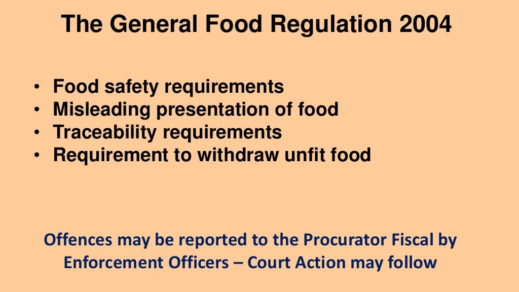 Rehis 9 Food Safety Legislation | PPTX