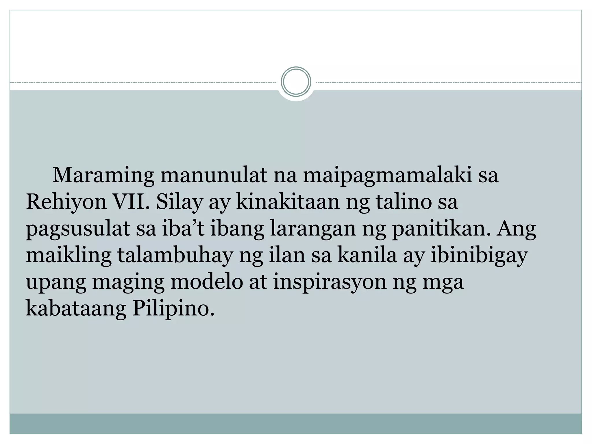 Rehiyon vii gitnang bisayas | PPTX