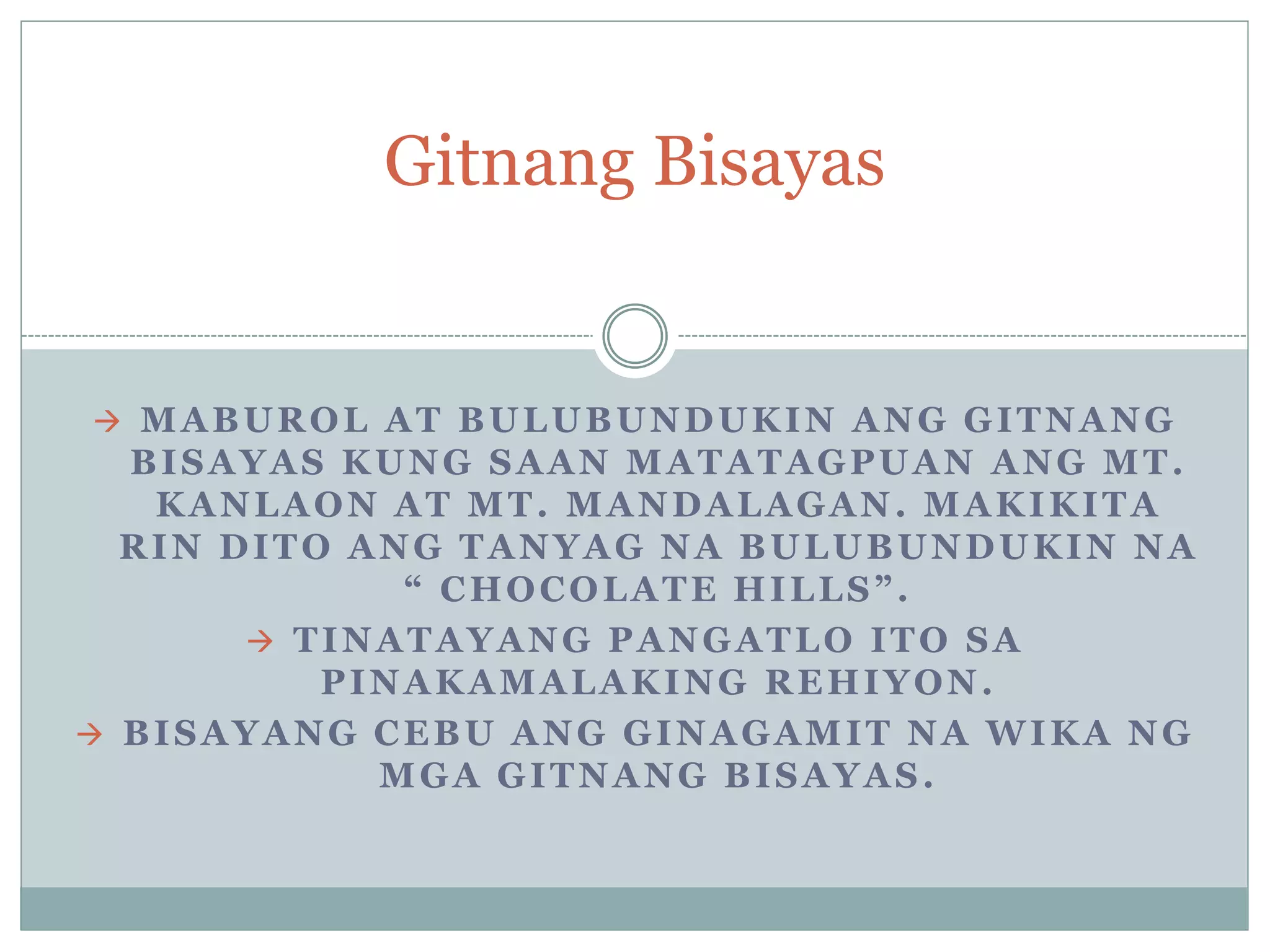 Rehiyon vii gitnang bisayas | PPTX