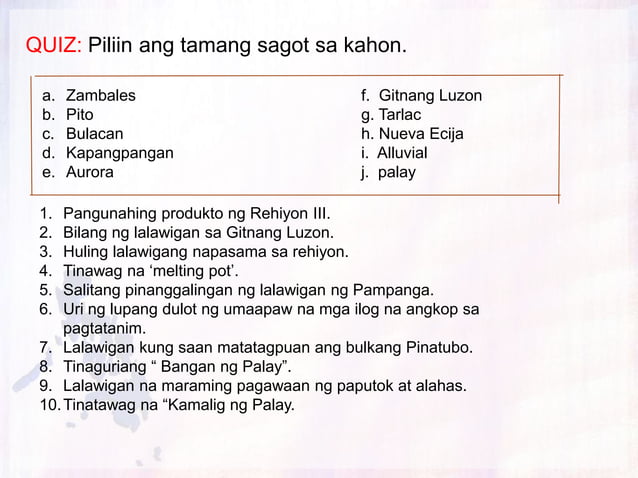 Rehiyon III- Gitnang Luzon | PPTX