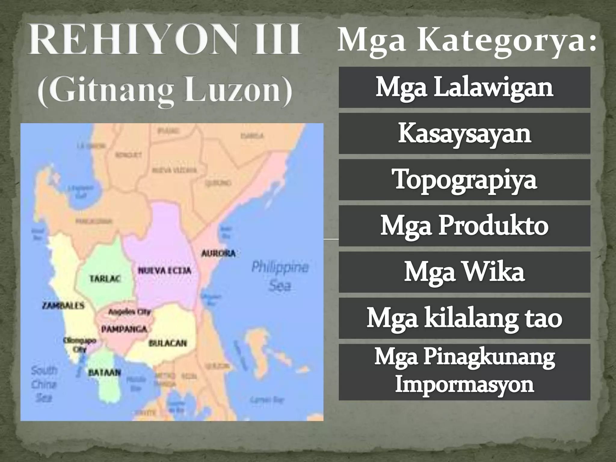 Rehiyon iii ok | PPTX