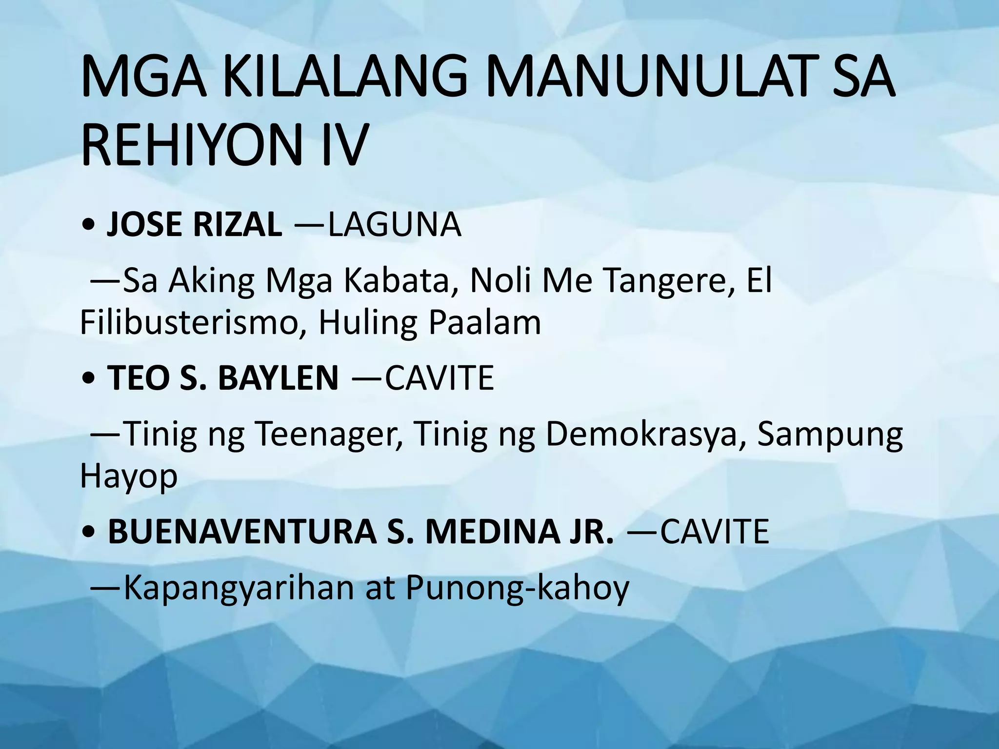 Rehiyon IV-A: CALABARZON | PDF