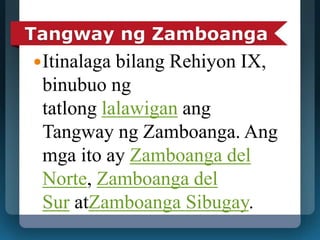 Rehiyon IX( lalawigan, kasaysayan, laki at populasyon) | PPTX