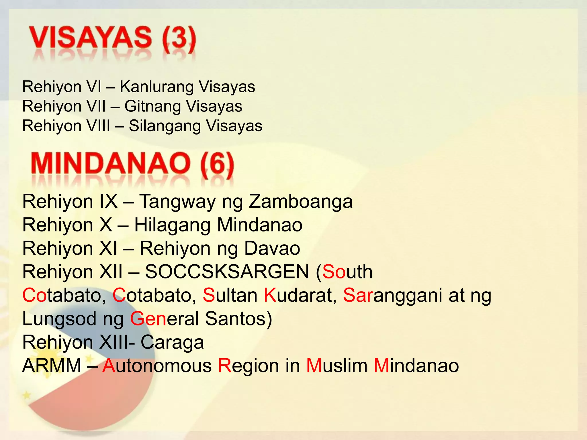 Rehiyon ng Pilipinas | PPTX
