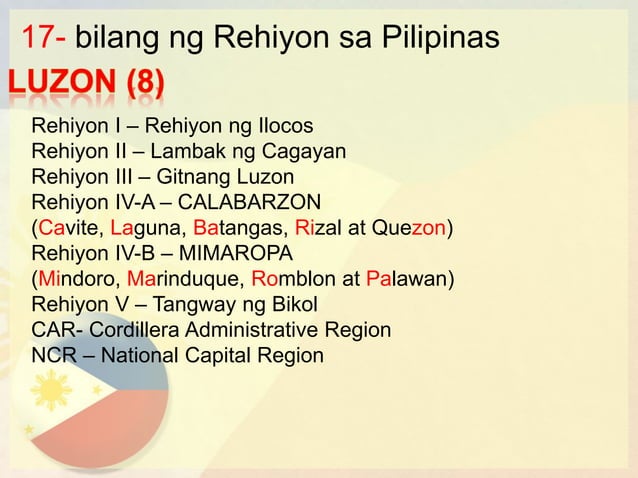 Rehiyon ng Pilipinas | PPTX