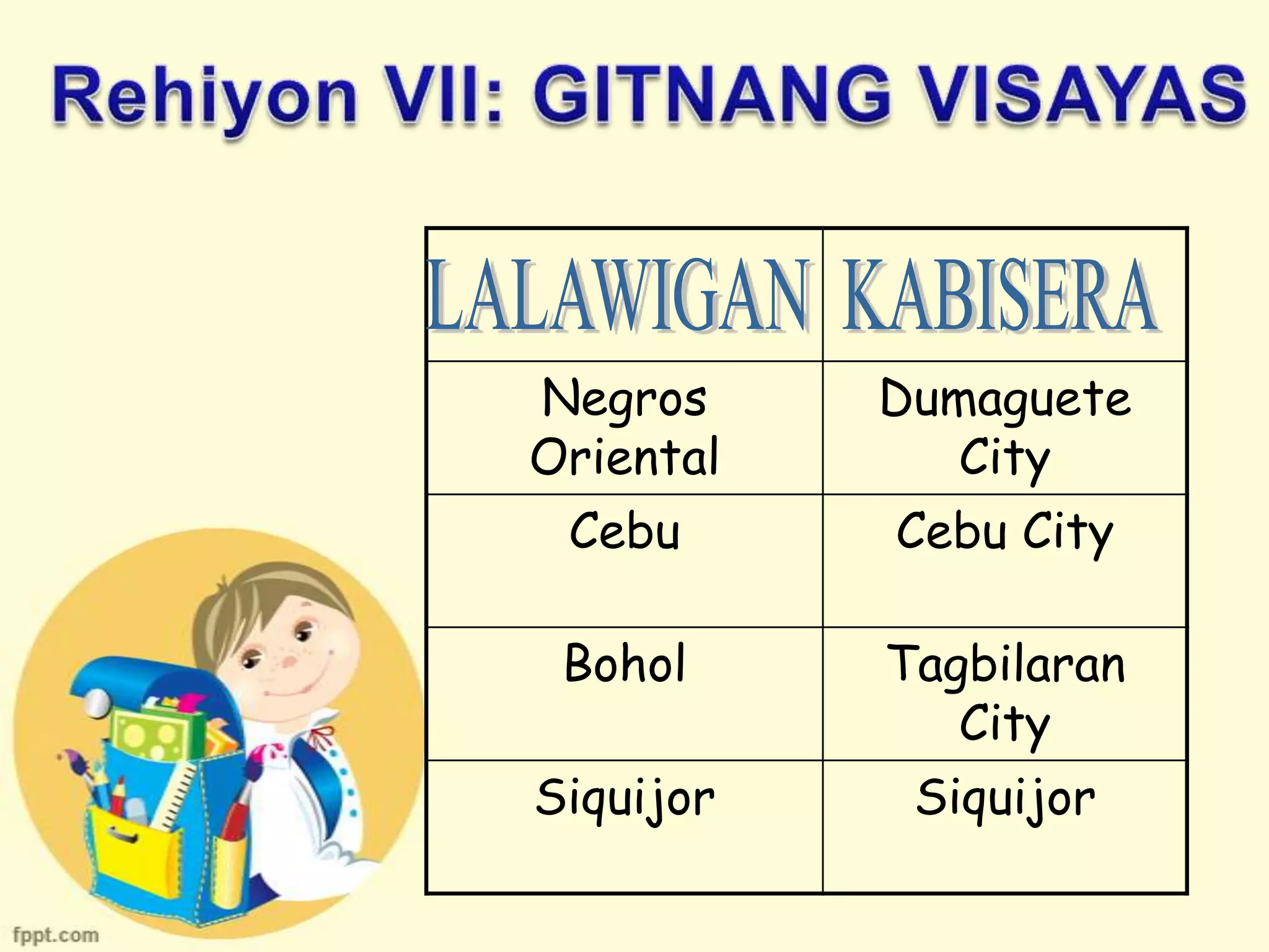 Rehiyon VII- Gitnang Visayas | PPT