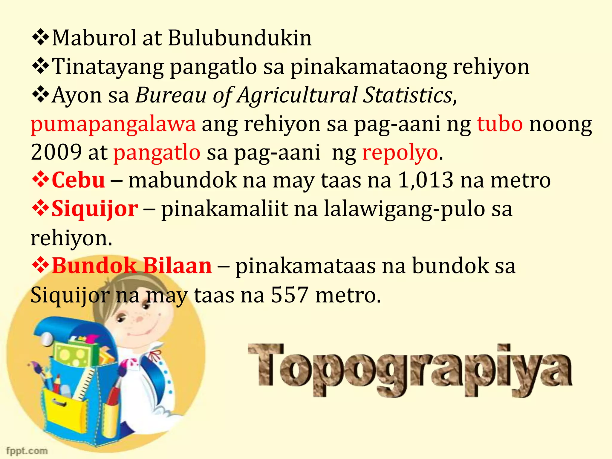 Rehiyon VII- Gitnang Visayas | PPT