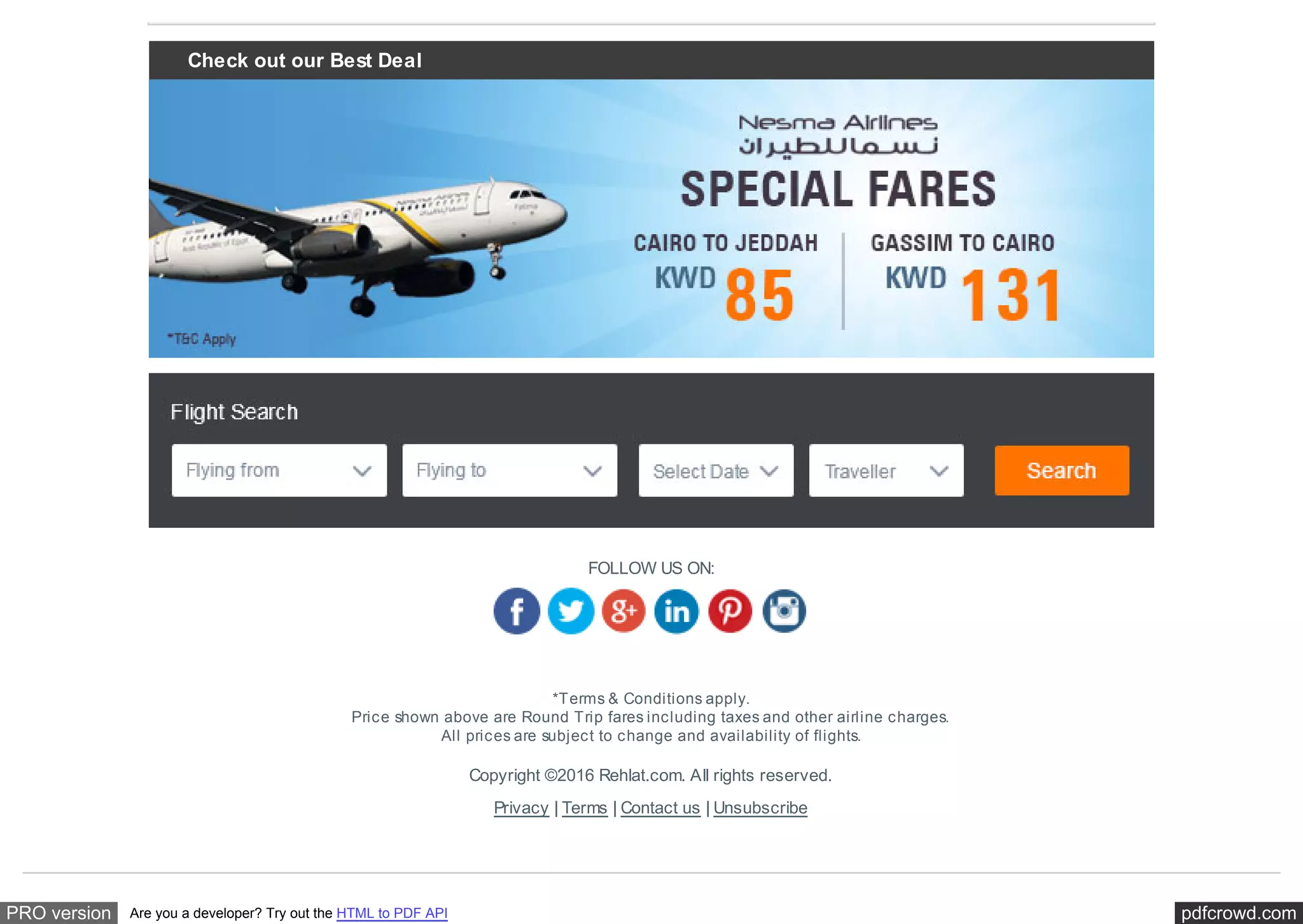 Fares Slashed | Round Trip from 36 KWD(All inclusive) | PPT