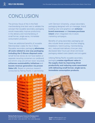 Reusable vs. One Way Packaging | PDF