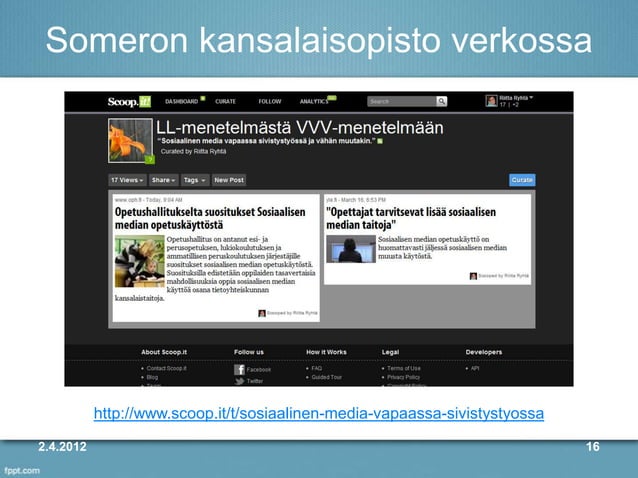 Sosiaalinen median Someron kansalaisopiston arjessa | PPT