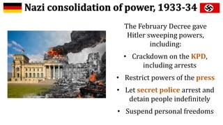 Consolidation of Nazi Power - Reichstag's fire, February decrees ...