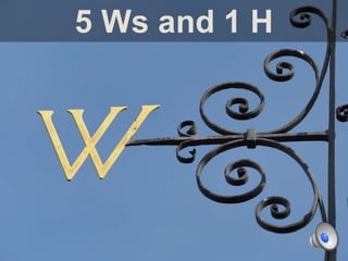 The 5Ws and 1H of Digital Storytelling | PPTX