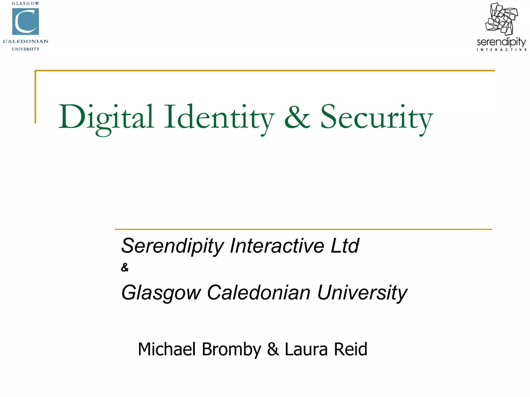 Digital Identity & Security | PPT