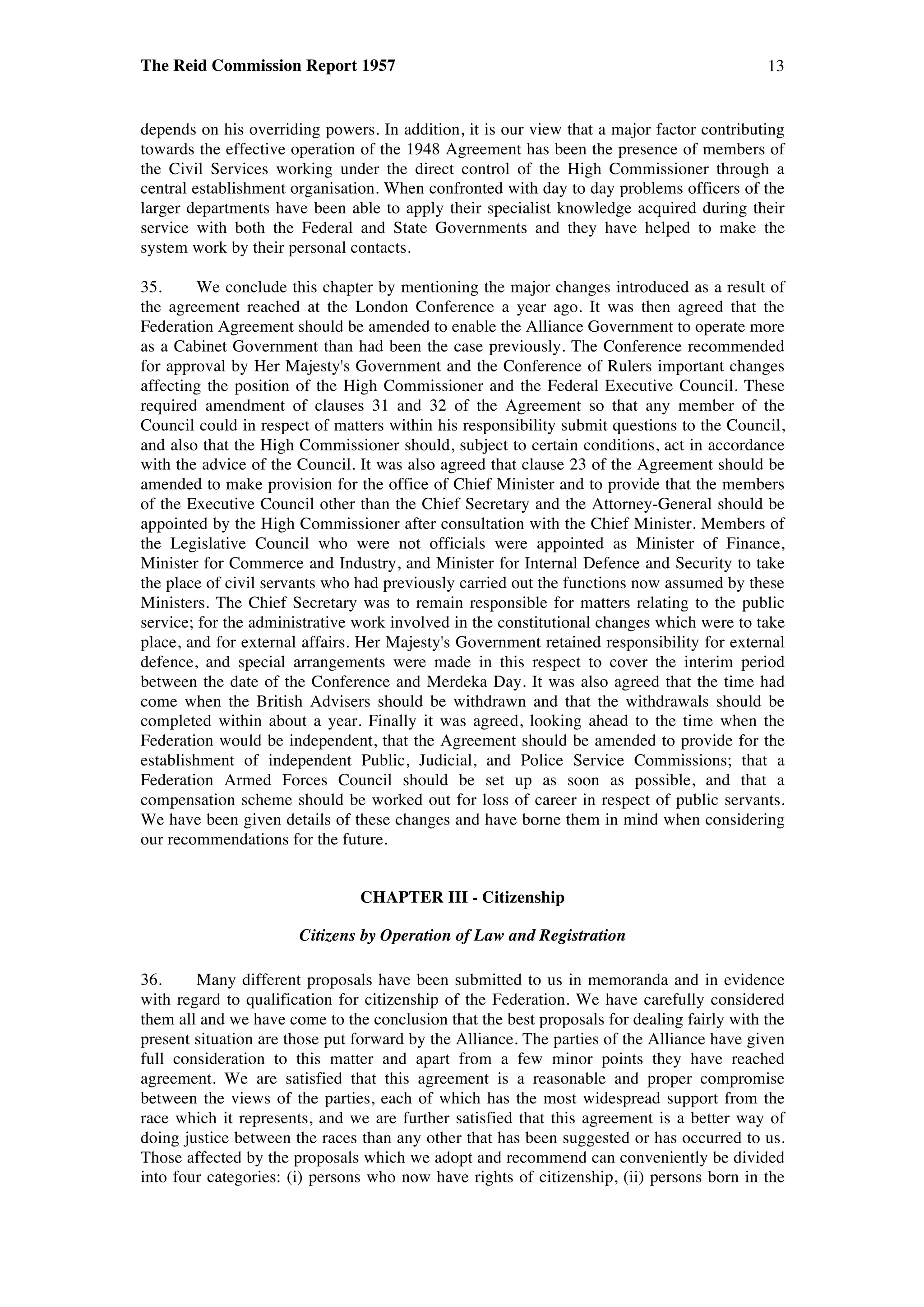 The Reid Commission Report 1957 | PDF