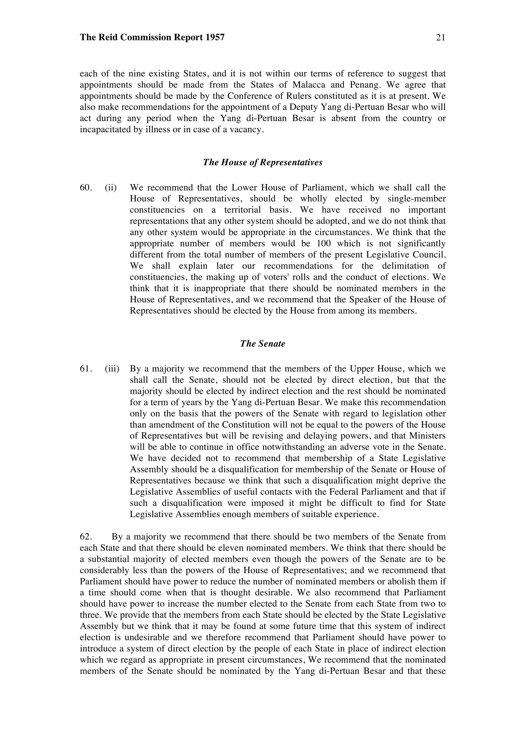 The Reid Commission Report 1957 | PDF