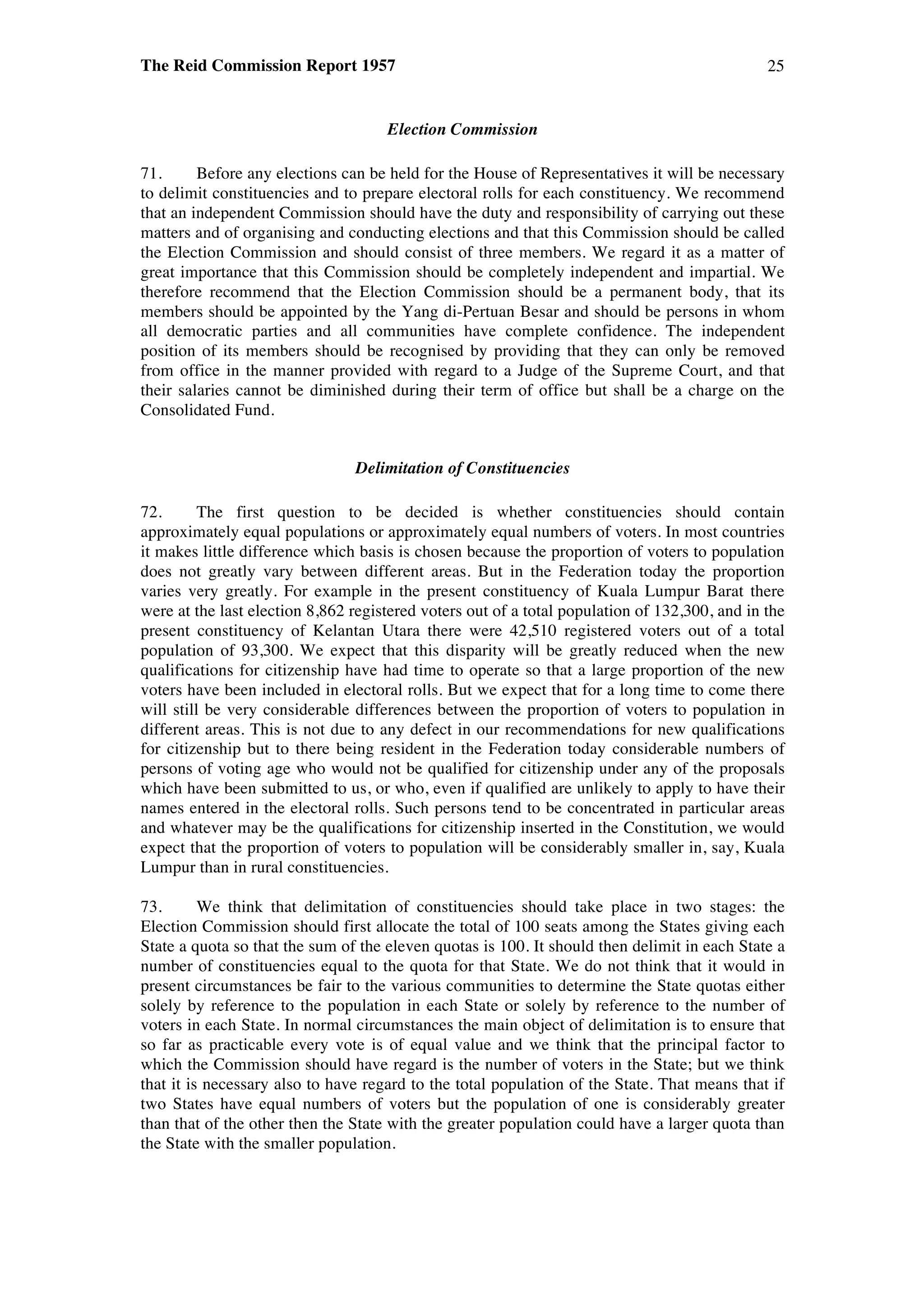 The Reid Commission Report 1957 | PDF