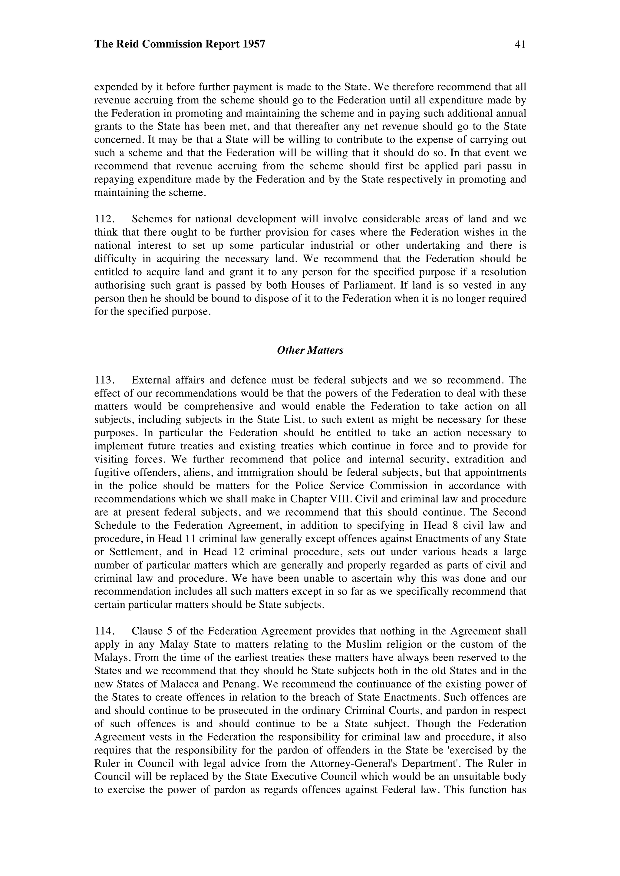 The Reid Commission Report 1957 | PDF