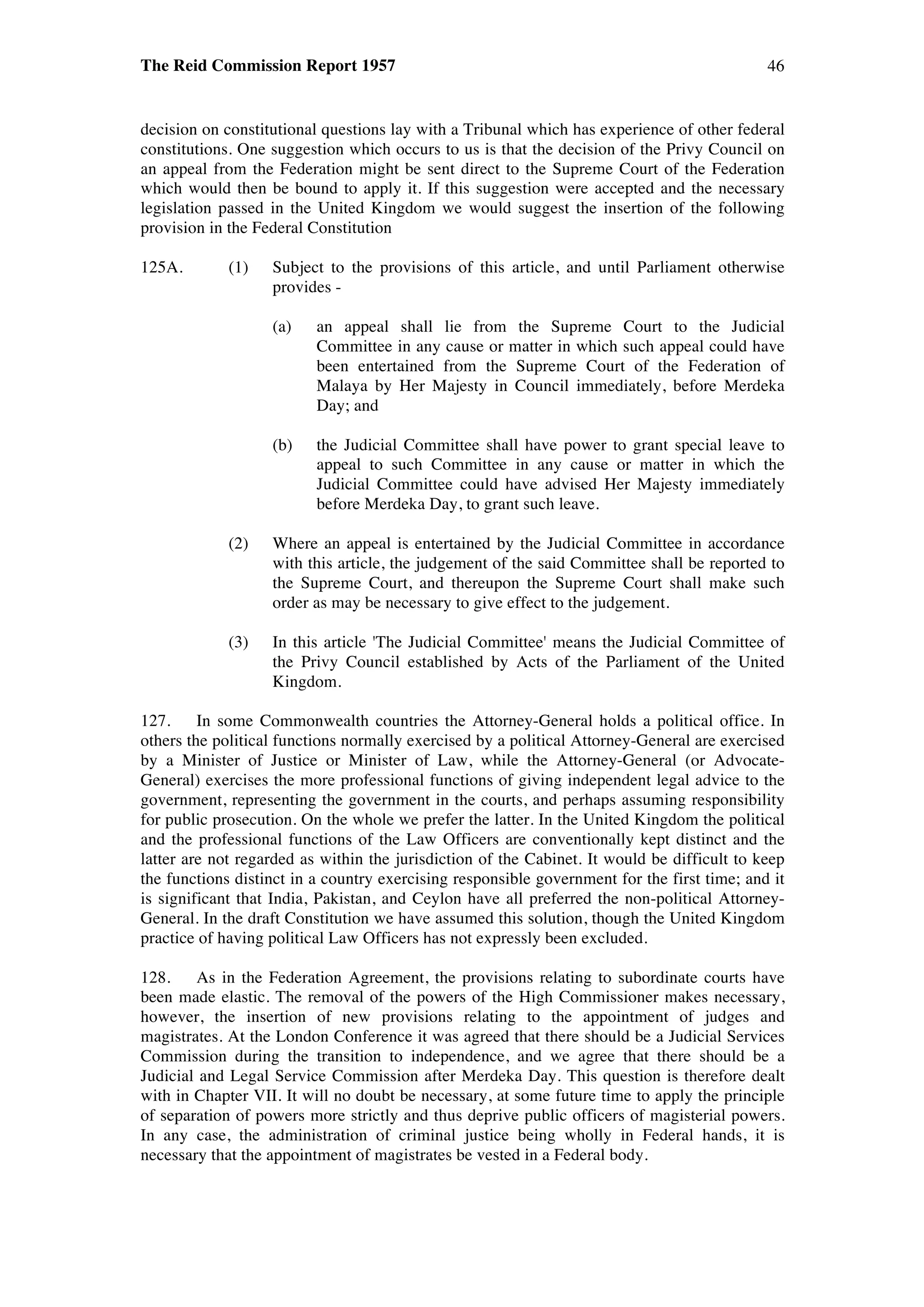 The Reid Commission Report 1957 | PDF
