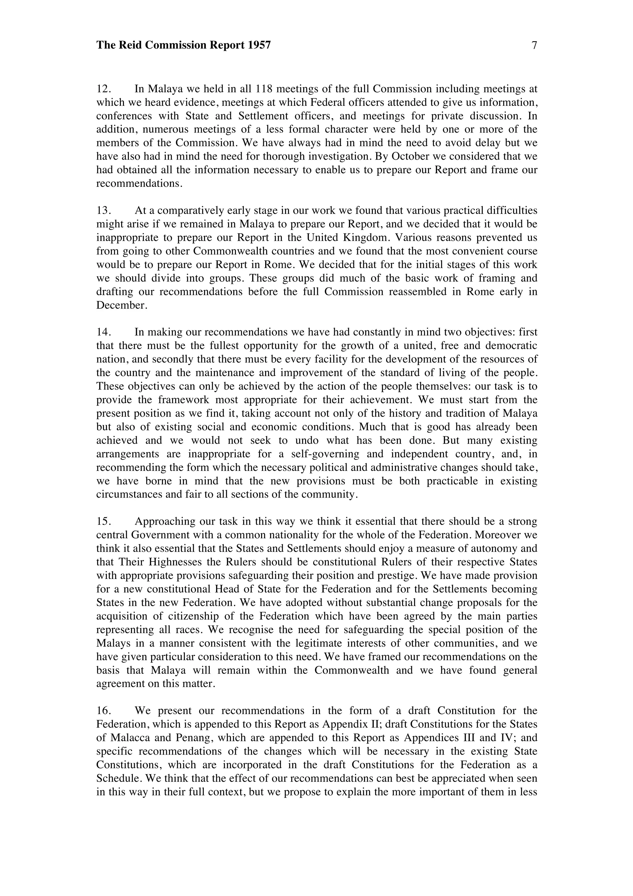 The Reid Commission Report 1957 | PDF