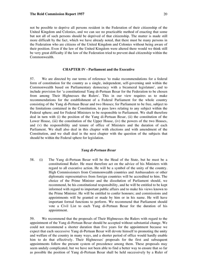 The Reid Commission Report 1957 | PDF