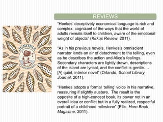 Kevin Henkes Author Study by Kate Reid | PPTX