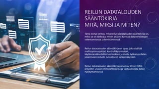 Reilun datatalouden sääntökirja | PPTX