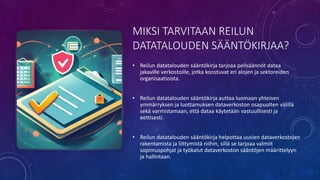 Reilun datatalouden sääntökirja | PPTX